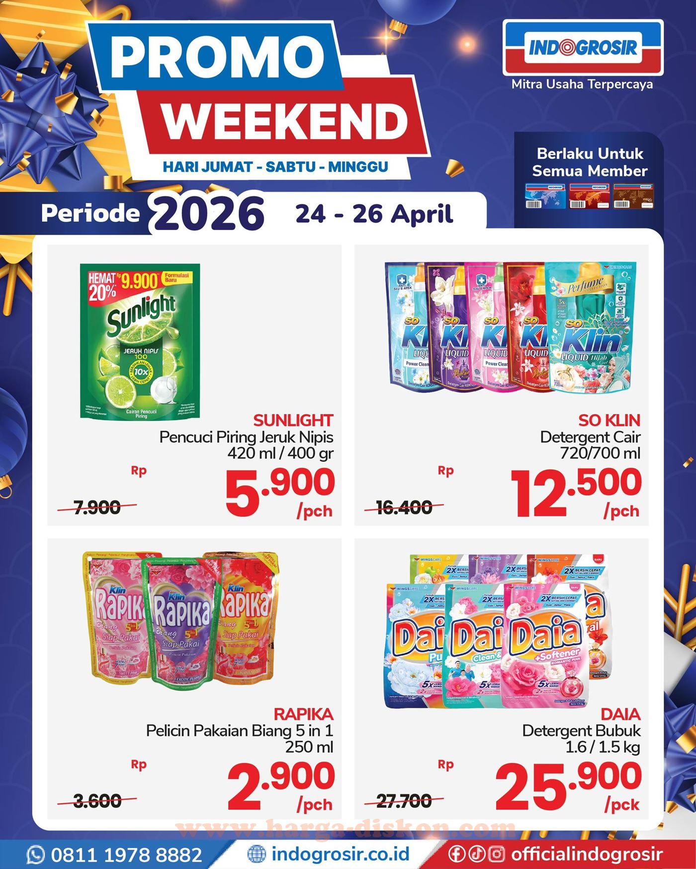 Promo INDOGROSIR Akhir Pekan 24 - 26 April 2026 • SoPasti.Com
